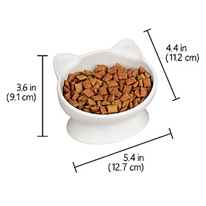 Kitty City Raised Cat Ear Bowls, Small Bowls 2pk (Modern)