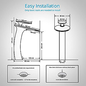 Wovier Oil Rubbed Bronze Waterfall Bathroom Faucet,Single Handle Single Hole Brass Lavatory Vanity Vessel Faucet,Slanted Body Basin Mixer Tap Tall Body with Supply Hose,Black