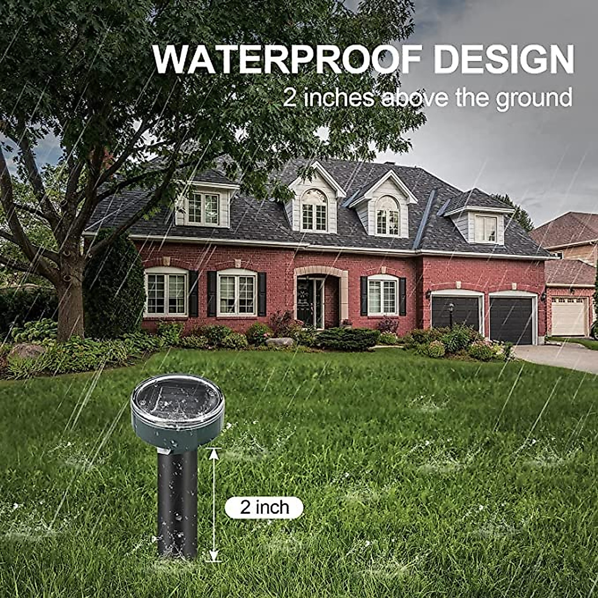 TIMIROYA Mole Repellent Solar Powered 8 Pack Gopher Repellent for Garden Lawn Yard Waterproof Get Rid of Moles Voles Gophers Snake Rats Rodents, Green