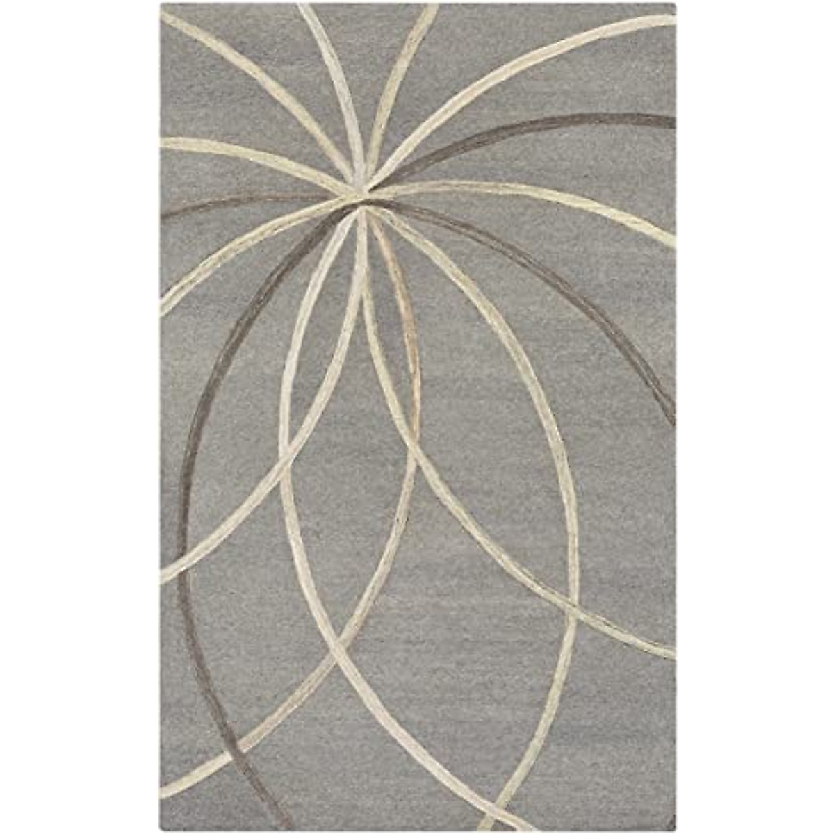 Mark&Day Wool Rugs, 8x10 Falher Modern Medium Gray Area Rug, Grey Cream Carpet for Living Room, Bedroom or Kitchen (7'6" x 9'6")