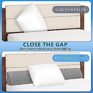 FSCGIFE King Size (76"x10"x6") Bed Wedge Pillow for Headboard Bed Gap Filler (0-6"), Headboard Pillow Wedge Mattress Wedge Pillow to Fill The Gap Between Headboard and Mattress