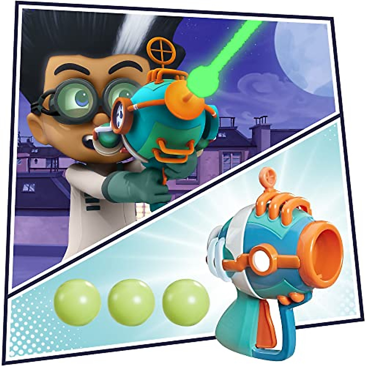 PJ Masks Romeo Blaster Ball Launcher, Preschool Toys, Ball Blaster for Kids, PJ Masks Toys for 3 Year Old Boys and Girls and Up