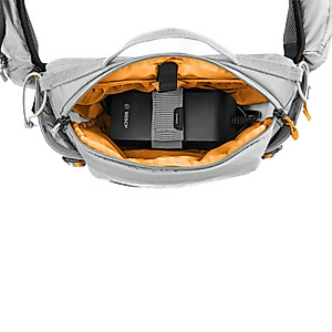 Evoc Hip Pack PRO E-Ride 3 Waist Bag for E-Bike Tours & Trails, 3L Capacity, Airflow Contact System, AIRO Flex Waist Belt, Venti Flap System, Bottle Holder, Stone, Stone, Backpack