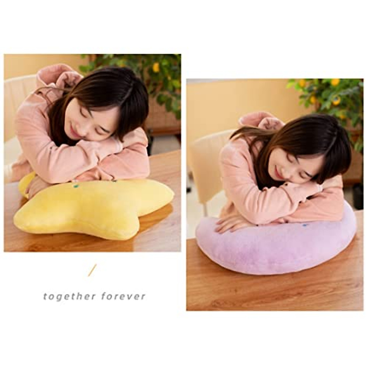 Baiyuruodie Plush Flower Pillow, Cushion, Office Cushion, Home Decoration, (45cm（17.7inch）, Purple)