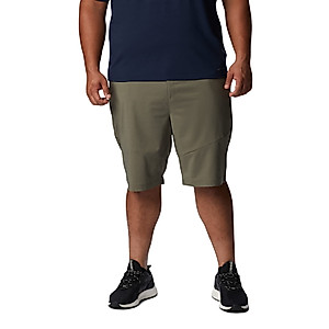 Columbia Men's Tech Trail Short, Stain Resistant, Sun Protection, Stone Green, 30