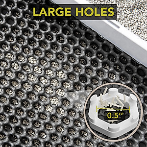 BomDa Cat Litter Mat, Large Kitty Litter Box Trapping Mat, 23x17'' Honeycomb Double Layer Urine & Waterproof, Washable Easy Clean, Litter Mats for Floor Less Waste, Anti-Slip