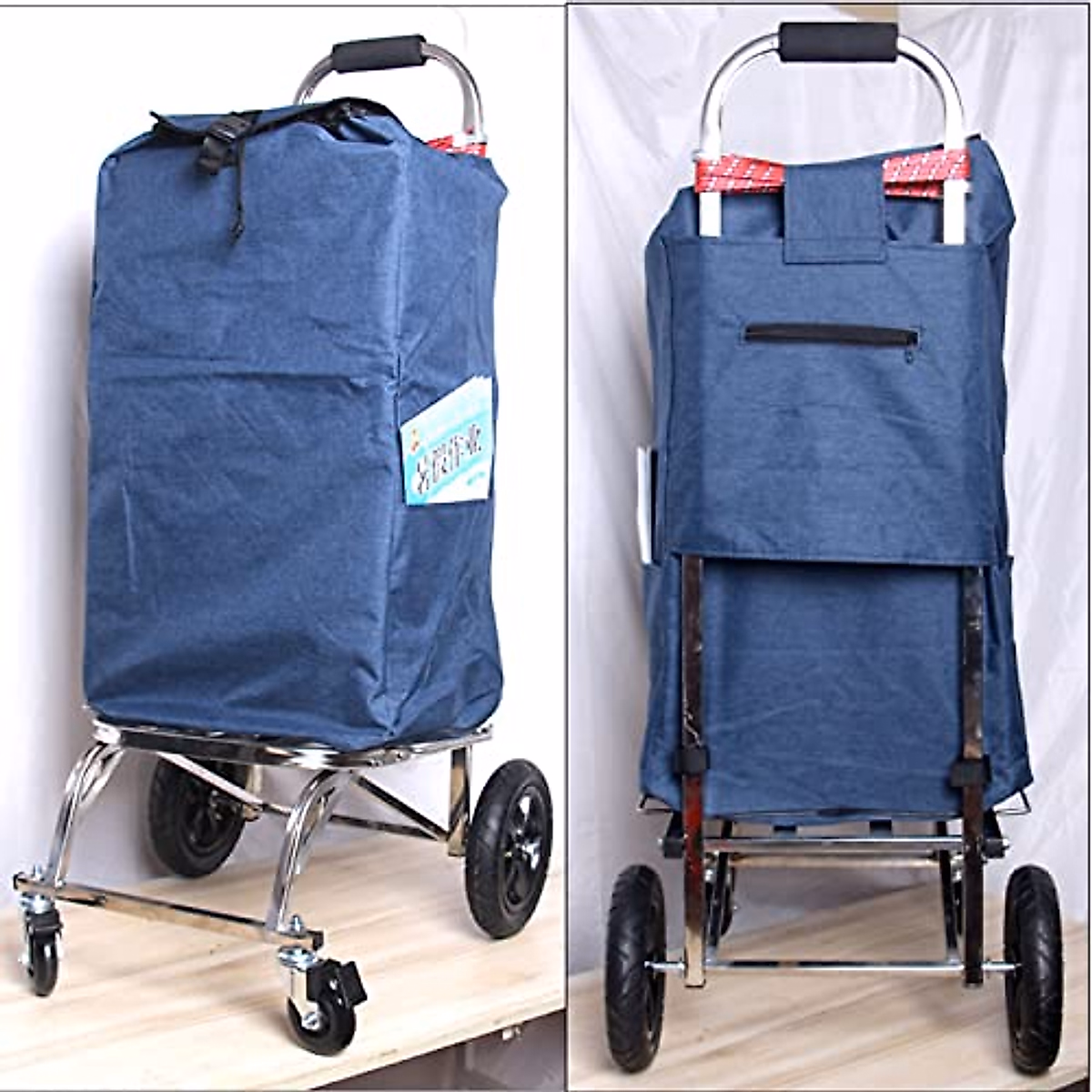 80L Waterproof Oxford Trolley Shopping Bag - Large-Capacity and Multifunctional Reusable Storage Bag for Household Use - Trolley Accessories Replacement Bag