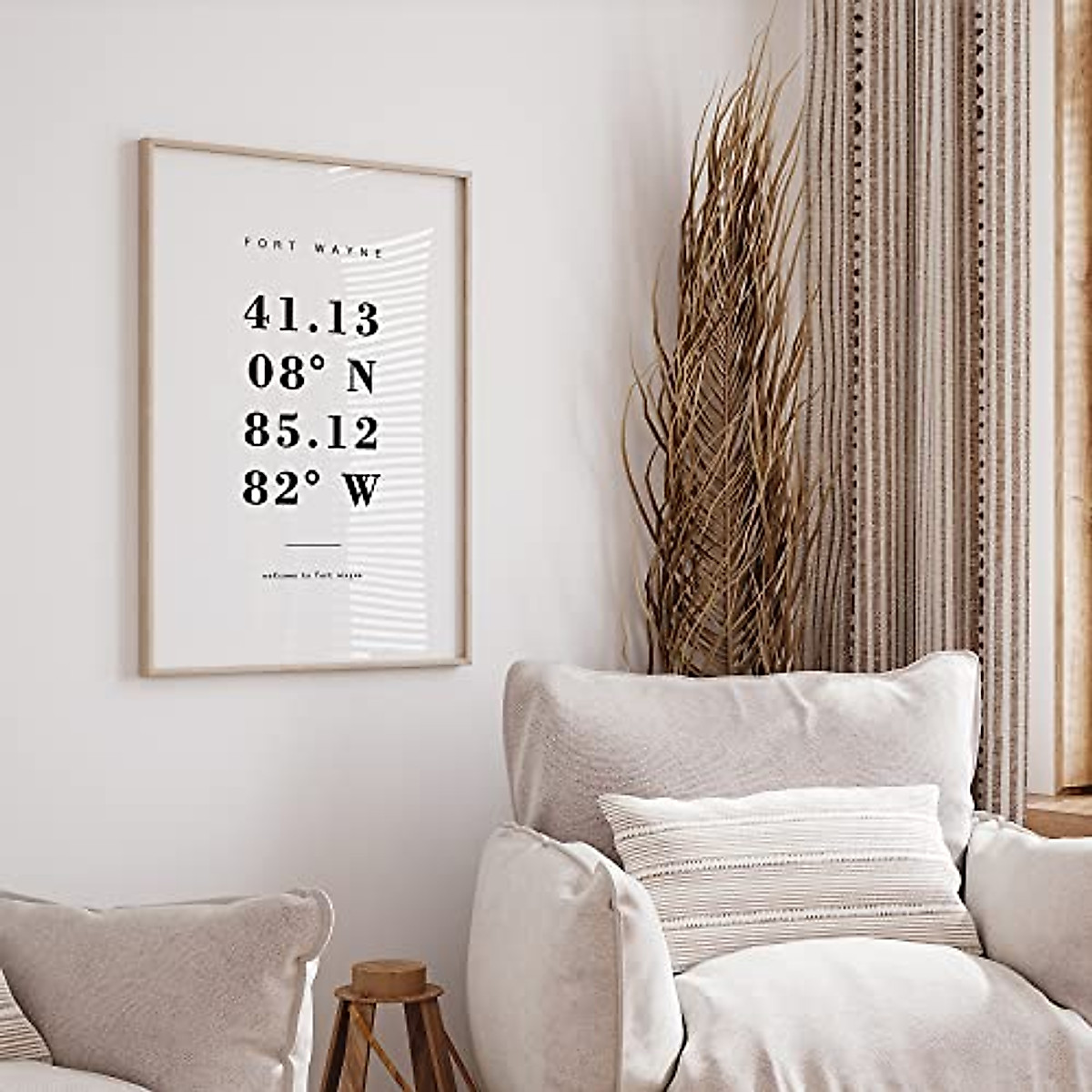 Dear Mapper Fort Wayne United States View Abstract Road Modern Map Art Minimalist Painting Black and White Canvas Line Art Print Poster Art Line Paintings Home Decor (Set of 3 Unframed) (16x24inch)