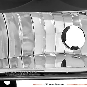 AKKON - For Ford F-Series SuperDuty 00-04 Excursion Black Bezel Dual Halo Projector Headlights Replacement Pair