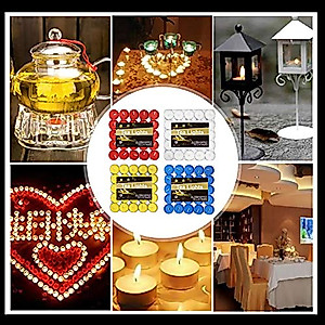 OUO Tea Lights Candles, 50 Pack Smokeless Candles,Small Candles, Dripless & Long Lasting Mini Tealight Candles for Mood, Dinners, Parities, Home, Decoration, Wedding, Crafts(Blue)