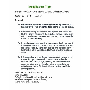 Safety Innovations Self-Closing Babyproof Outlet Covers - (for Center Screw Outlets Only) an Alternative to Wall Socket Plugs for Child Proofing, (12-Pack), (1-Screw), (White) White)