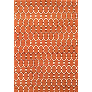 Momeni Rugs , Baja Collection Contemporary Indoor & Outdoor Area Rug, Easy to Clean, UV protected & Fade Resistant, 2'3" x 4'6", Orange