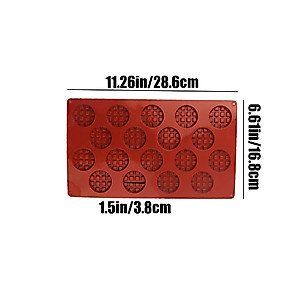 Waffle Mold Nonstick Silicone Mold 18 Grids Chocolate Mold for Making Waffles Chocolate Candy Jelly