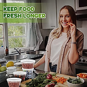 Skylety 60 Pcs Deli Plastic Food Storage Container with Lids, 8oz, 12oz and 16oz Airtight Leakproof Deli Containers Microwavable Clear Food Containers with Lids for Soup Meal Freezer Dishwasher Safe