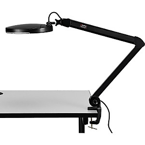 Global Industrial LED Magnifying Lamp, 3 Diopter, Black
