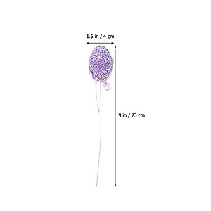 Toddmomy 24pcs Easter Egg Tree Branches Flower Picks Floral Arrangement Easter Egg Ornament for Easter Wreath Tree Garden Decoration