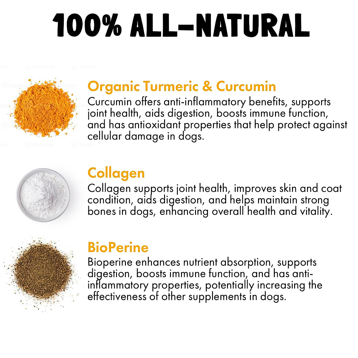 Turmeric Curcumin Hip & Joint Dogs Supplement Anti-Inflammatory Support for Arthritis & Mobility with Collagen & BioPerine Pain Relief Antioxidant Digestive Cardiovascular and Liver Health 120 Chews