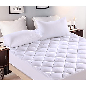 Premium Plus RV Camper Mattress Pad, Breathable, Quilted Mattress Topper, Deep Pocket, Stretch to Fit, Microfiber, Extra Plush, Compressed 15 oz Fill per sq yd, RV King 72 by 80 inch 18 inch Depth