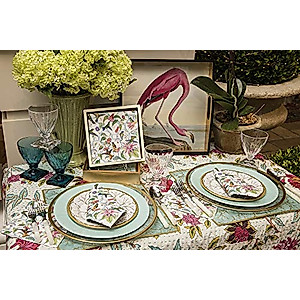 Caspari Disposable Hand Towels, Decorative Paper Guest Towels for Bathroom or Paper Napkins Dinner Napkins Size Hummingbird Trellis Pak 30