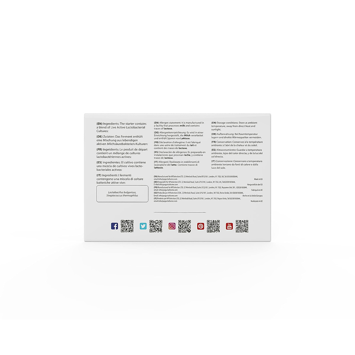 Yogurt Starter Cultures - Pack of 3 Freeze-dried Culture Sachets for Balkan Style Plain Yogurt