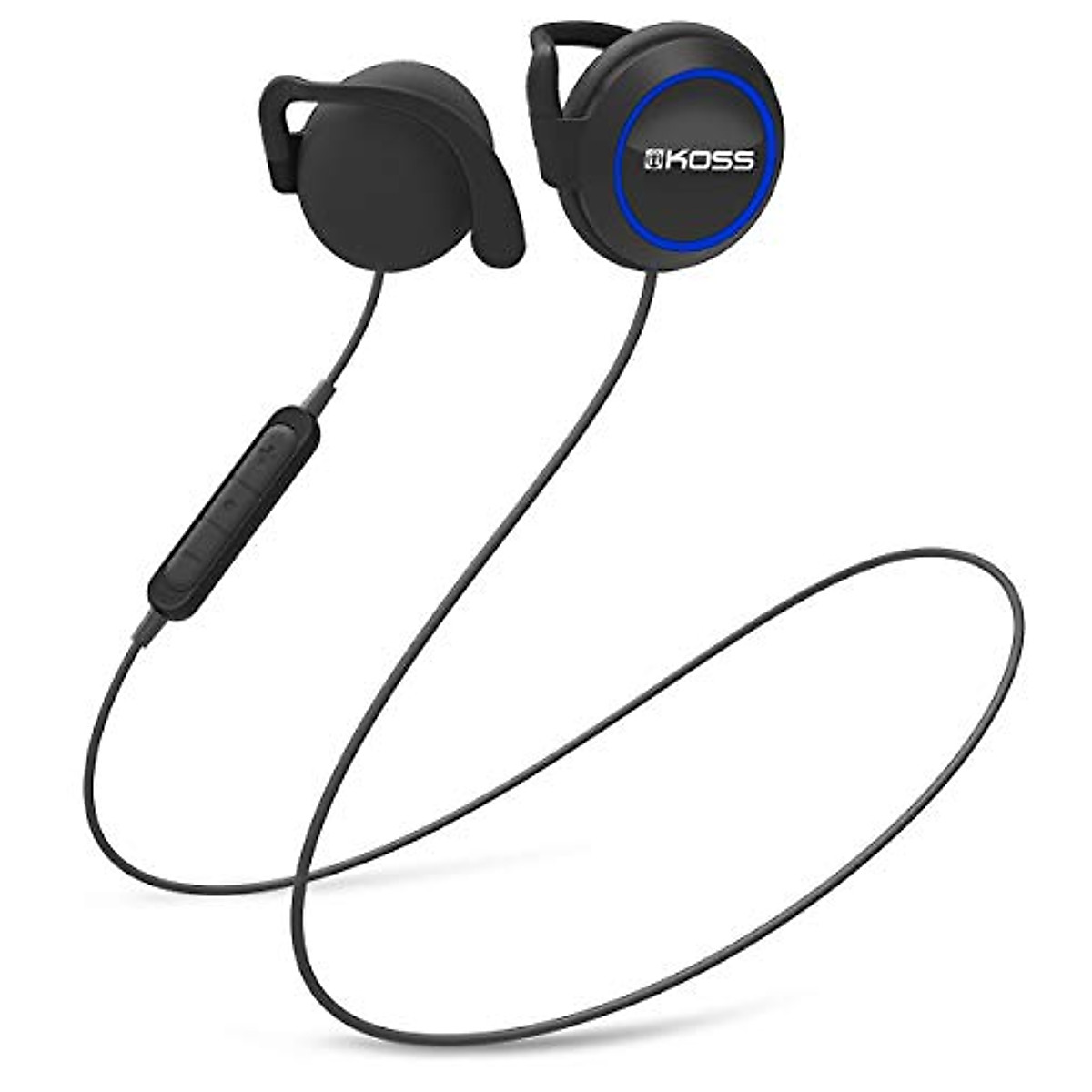 Koss BT221i Wireless Bluetooth Ear Clips, In-Line Microphone, Volume Control and Touch Remote, Sweat Resistant, Black