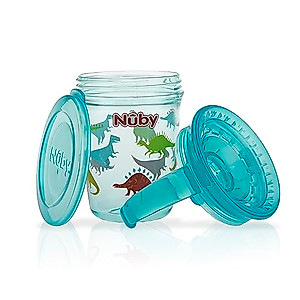 Nuby Tritan No Spill 2 Handle 360 Degree Printed Wonder Cup, Prints May Vary, 1pk