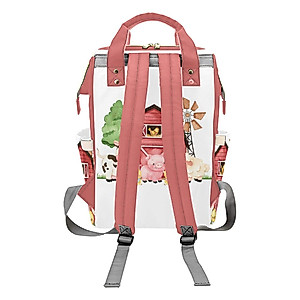 Yeshop Farm Animal Cute Personalized Diaper Bag Backpack Tote with Name Custom Travel Nappy Mommy Bag Backpack for Baby Girl Boy Gift 10 83inch 6 69inch 15inch