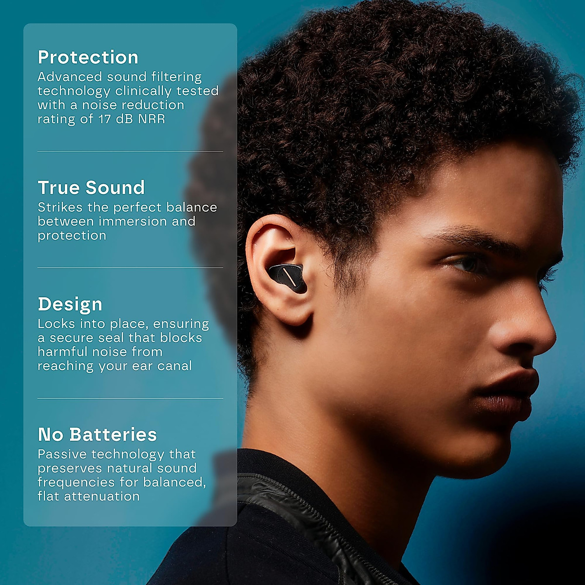 Concert Ear Plugs High Fidelity – Festival Ear Plugs and Live Event Hearing Protection – Comfortable, Reusable Musicians Ear Plugs for Sound Reduction – Protect Your Hearing