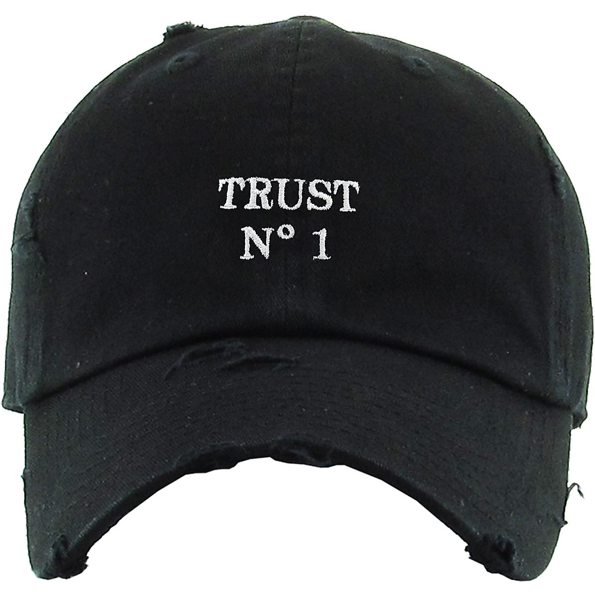 KBSV-055 BLK Trust No One Baseball Cap Dad Hat Adjustable Cotton Vintage