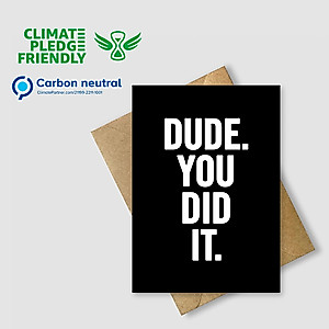 Funny and original graduation card for her with envelope | Inspirational card for women from mom, dad, friend… Fun and empowering present for graduation day | Girl. You Did It