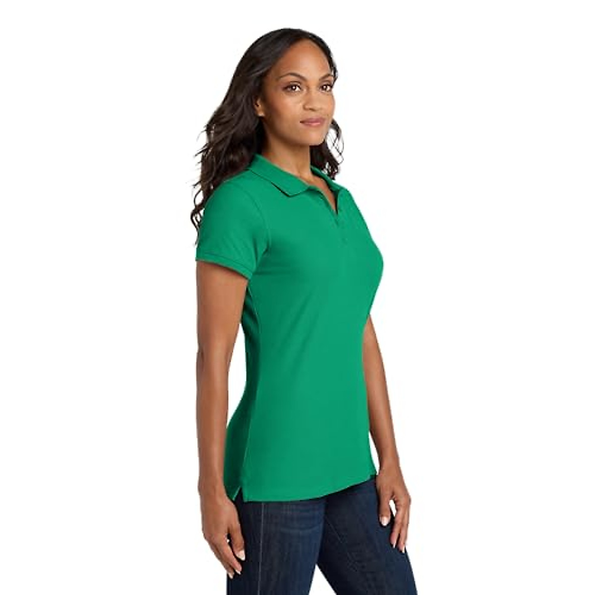 Port Authority Ladies Core Classic Pique Polo, Bright Kelly Green, XX-Large