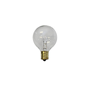 Sival - Replacement Globe Light Bulb, G50, 7W/130V, E17 (C9) Intermediate Base, Clear, 25 Pack (G16-1/2)