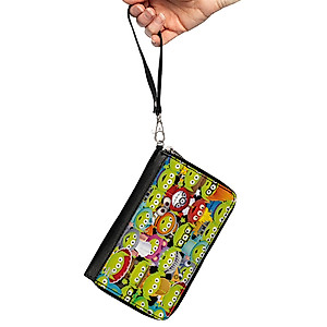Buckle-Down Women's PU Zip Around Wallet Rectangle-Pixar Studios Collection, 7.5"x4.5"