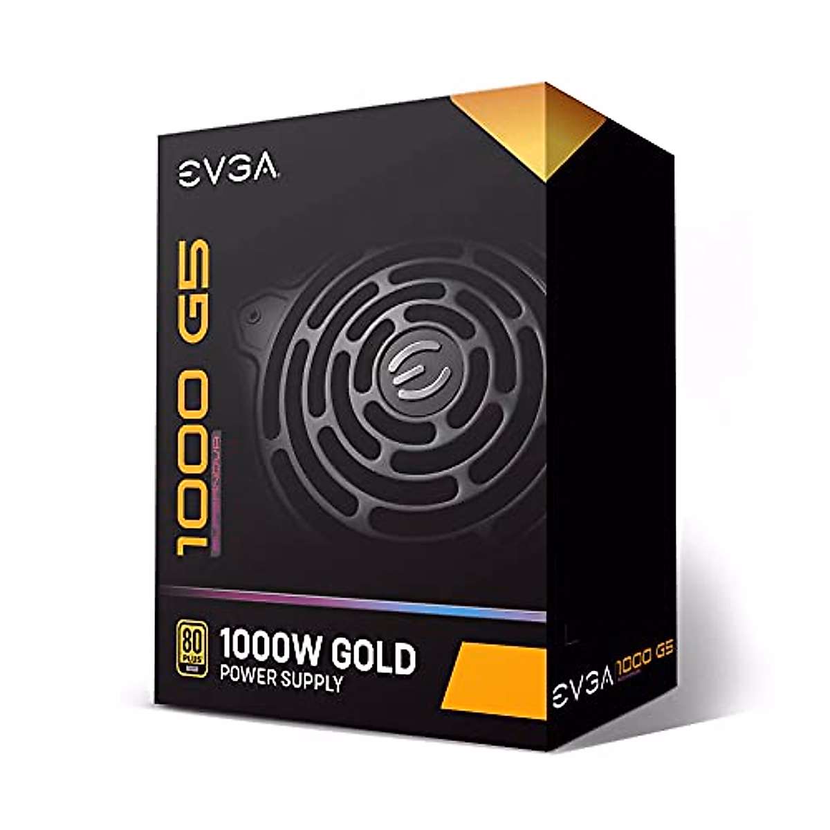 EVGA SuperNOVA 1000 G5, 80 Plus Gold 1000W, Fully Modular, ECO Mode with Fdb Fan, 10 Year Warranty, Compact 150mm Size, Power Supply 220-G5-1000-X1 (Renewed)
