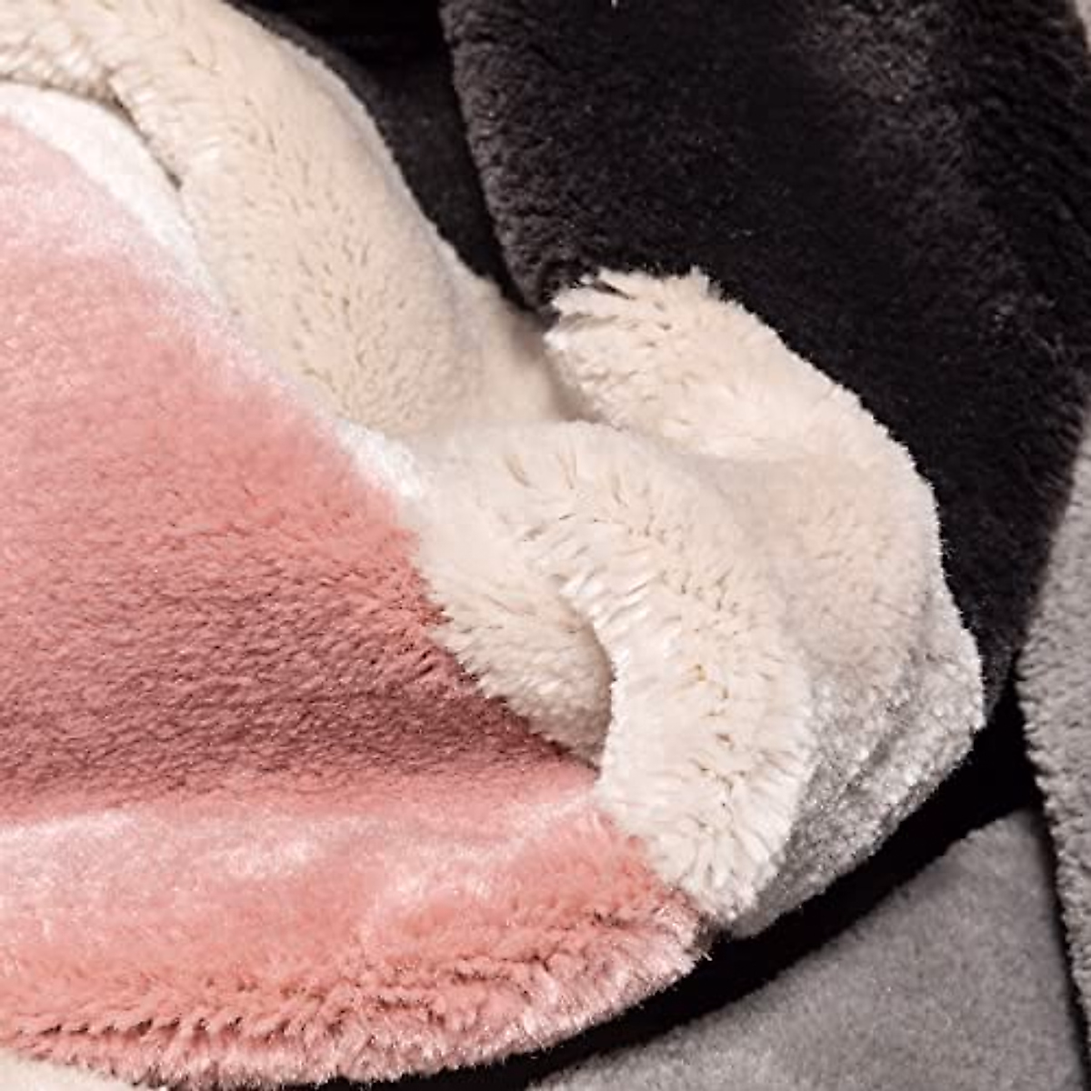 Well Woven Good Vibes Helena Blush Pink Modern Geometric Shapes 7 ft 10 in x 10 ft 6 in Texture Area Rug