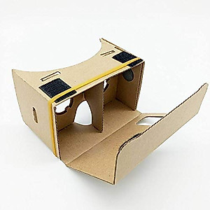 Google Cardboard,2 Pack VR Headsets,DIY 3D Glasses Cardboard Box with Clear Optical Lens and Comfortable Head Strap for All 4-6 Inch Smartphones