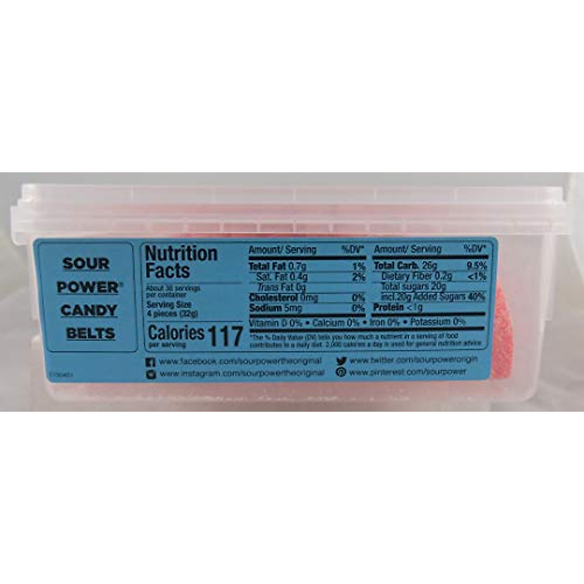 SOUR POWER Strawberry Belts, 42.3 Ounce