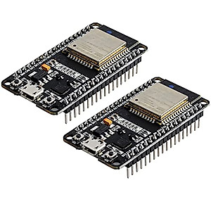 Stemedu ESP32 ESP32-WROOM-32 Development Board ESP-32S WiFi + Bluetooth Dual Modes Microcontroller Processor Module for Arduino (2PCS)