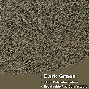 SUNNY GUARD 12.8 FT Hammock with Stand 2 Person Heavy Duty，Quilted Fabric Wood Spreader Bars,Stands & Accessories，for Indoor/Outdoor Patio Dark Green(450 lb Capacity…