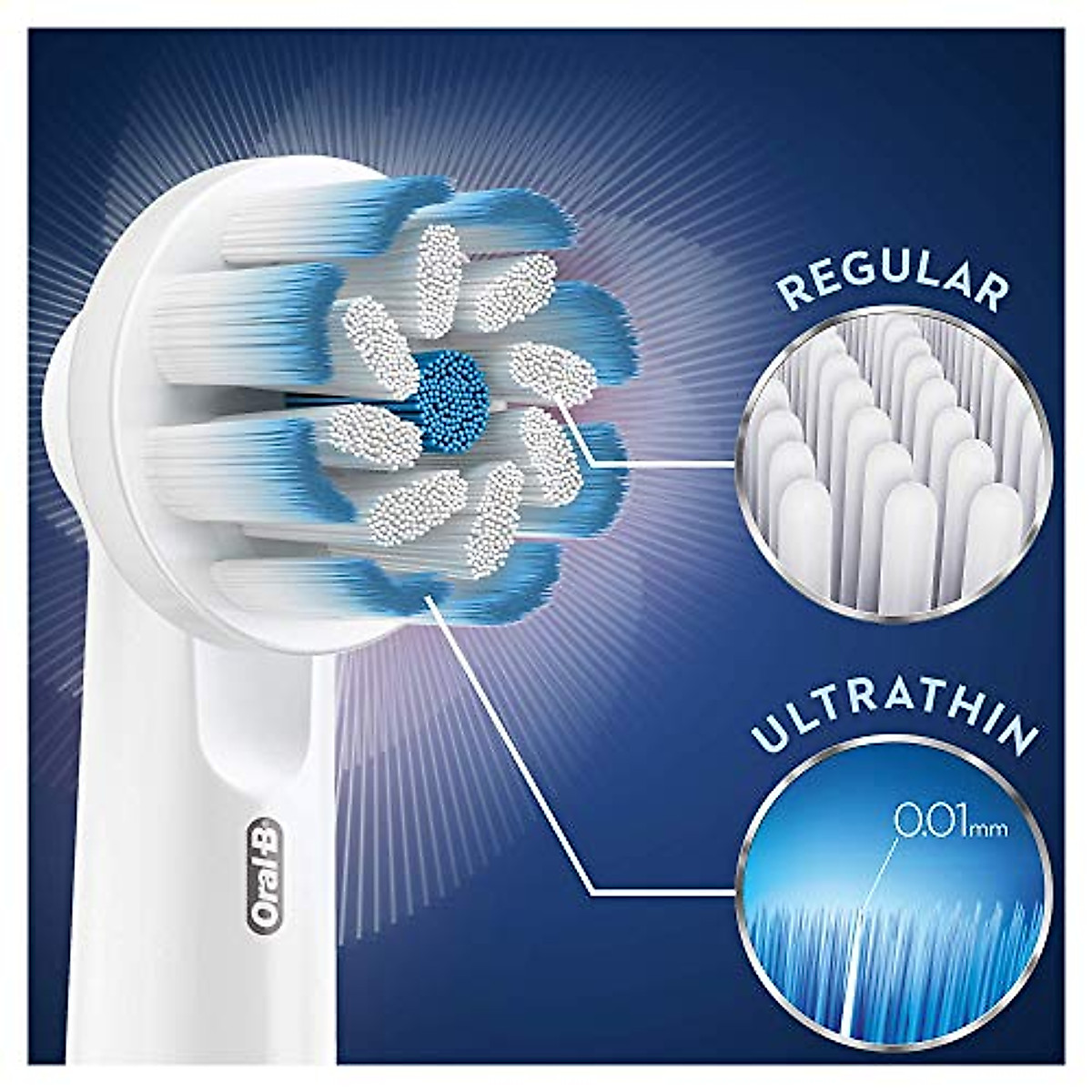 Oral-B Clean and Care Sensitive Clean Replacement Toothbrush Head, Pack of 6 Counts