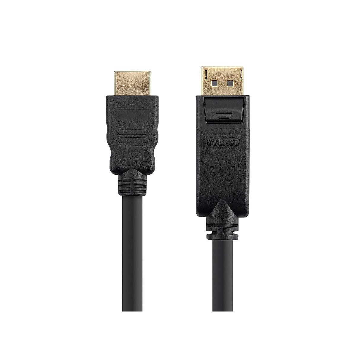 Monoprice DisplayPort 1.2a to HDTV Cable - 6 Feet | Supports Up to 4K Resolution And 3D Video - Select Series, 6ft, Black