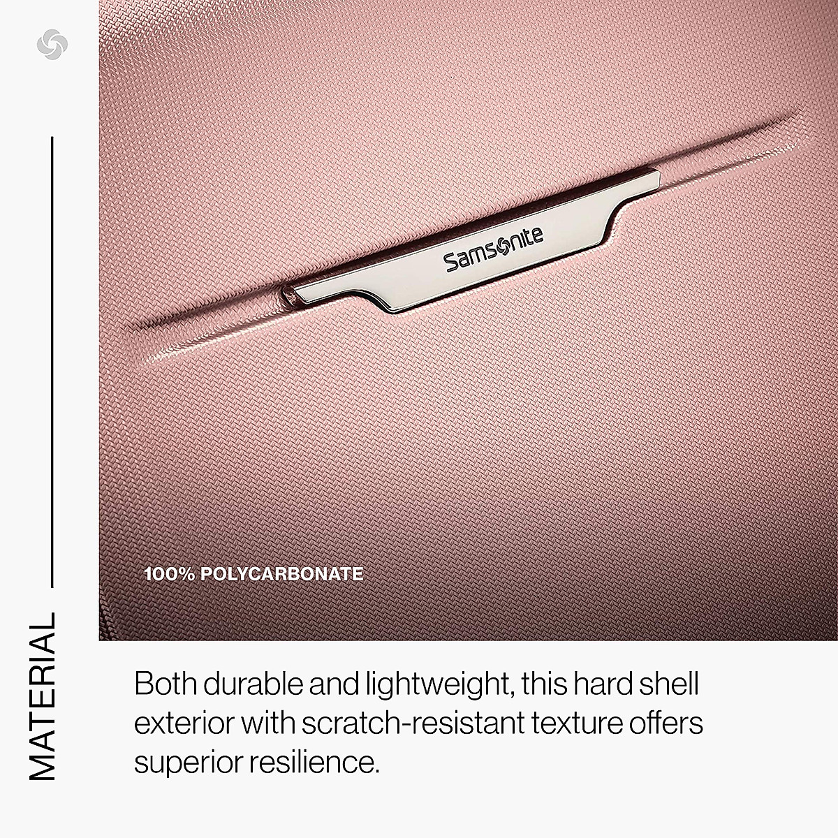 Samsonite Winfield 3 DLX Hardside Expandable Luggage with Spinners, Checked-Medium 25-Inch, Rose