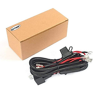 Somaer 12V Horn Wiring Harness Relay Kit For Car Truck Grille Mount Blast Tone Horns(Horn Not Included)