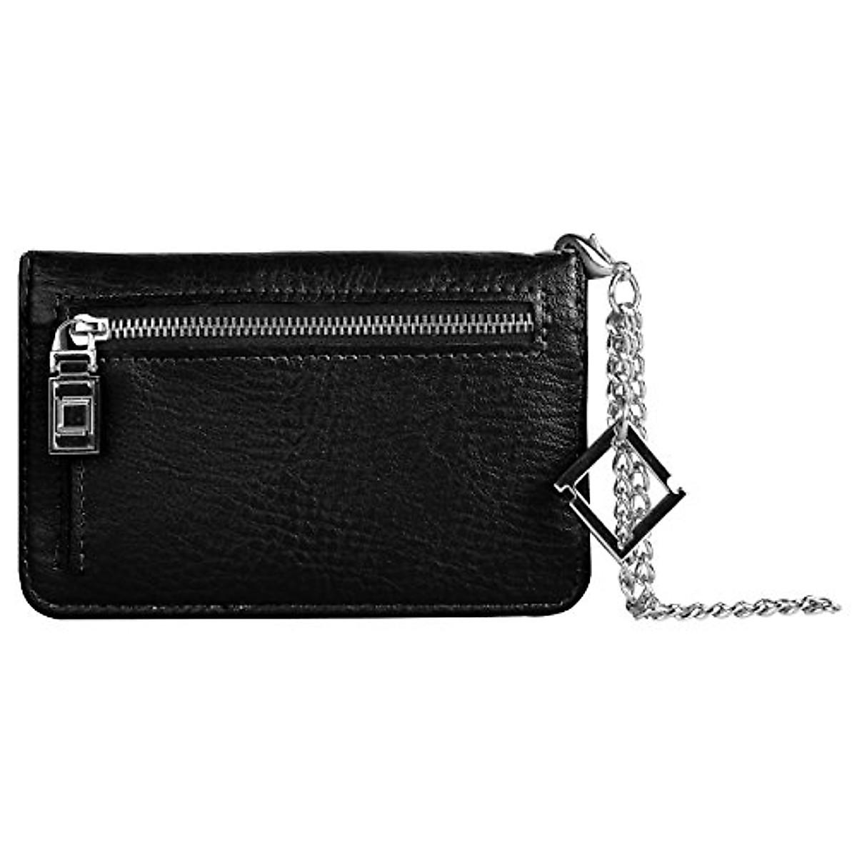 Lencca Kymira II Vegan Leather Smartphone Clutch Wallet Purse with Removable Chain Wrist Strap - Black/Marine