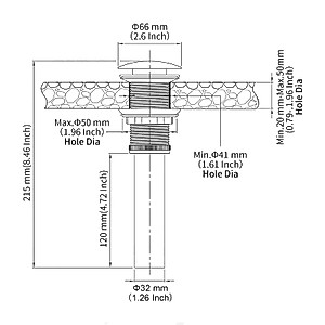 JONKEAN Bathroom Pop Up Drain Without Overflow,Vanity Vessel Sink Drain with Detachable Strainer Basket,Pop Up Drain Stopper Hair Catcher, Built-in Anti-Clogging Strainer(Brushed Gold)