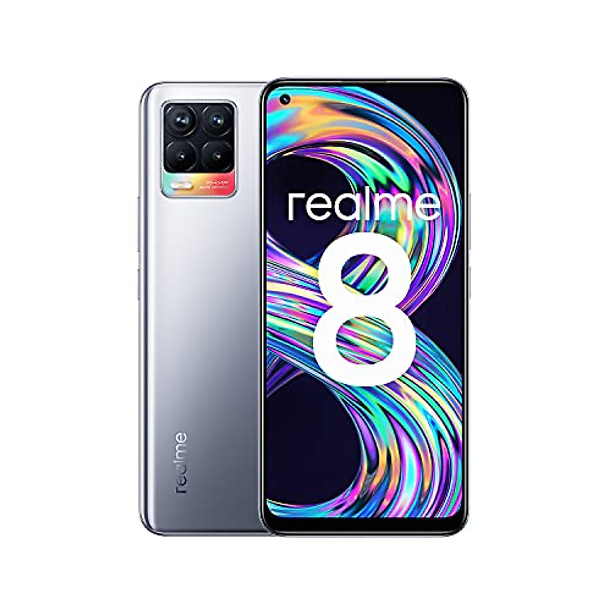 Realme 8 4G Dual SIM 64GB ROM + 4GB RAM (GSM Only | No CDMA) Factory Unlocked 4G/LTE Smartphone (Cyber Silver)-International Version