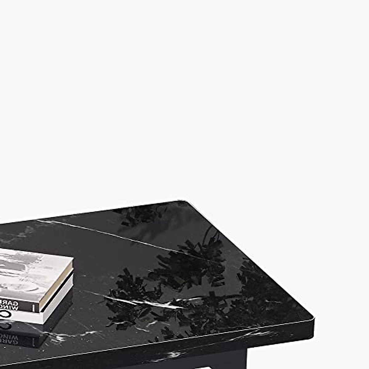 3-Piece Dining Table Set for 2, Small Kitchen Table with 2 Chairs and Storage Rack, Modern Faux Marble Dining Room Table Set Industrial Design for Small Space, Breakfast Table Set, 31.5in Black