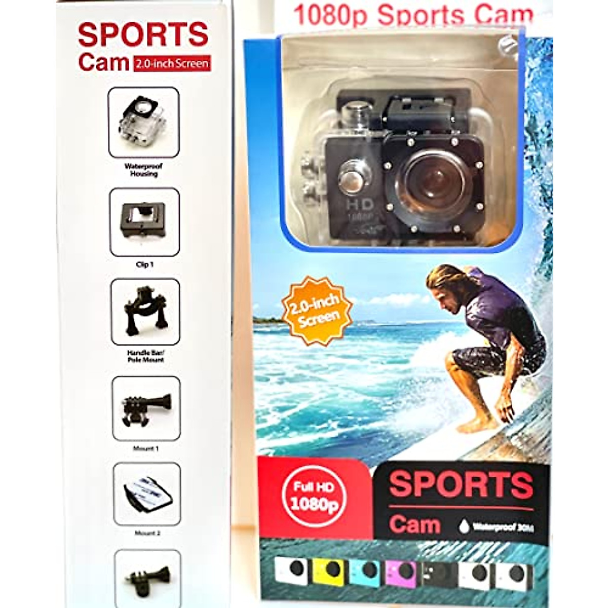Sports Camera HD 1080p Mini camcorders Action Camera Video Full hd, Black (HL-01-02)