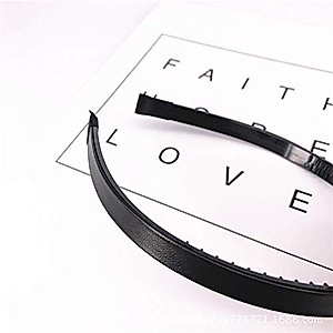 Skinny Leather Covered Twist Headband Hair Bows Hair Loop Clasp Glitter Hairbands for Women and Girls (6pcs/set)