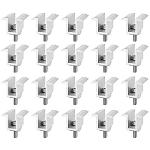 20 PCS Solar Panel Mount Mid Clamps, PV Panel Bracket Aluminum Mounting Accessories Support with Bolts
